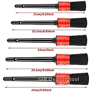 GIB cleaningtool Auto Car Detailing Kit Interior Exterior - 5 Detail Brush, 3 Wire Brush, 3 Drill Brush, 2 Car Wash Sponge,1 Cone Sponge,1 Microfiber Mitt, 1 Automotive Air Vent Brush and Cloth