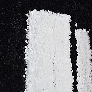 ABREEZE Stylish Music Rug Piano Rug Keyboard Music Rug Kids Play Rug Black and White Rug for Living Room/Kitchen/Bathroom/Corridor/Hallway