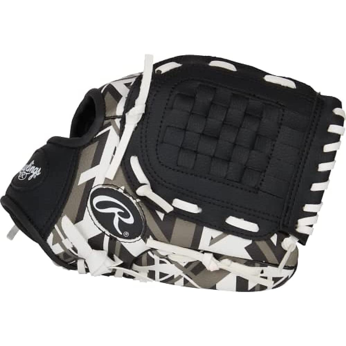 Rawlings Remix Series Youth 9" Tball Glove (Right Hand Throw), 24" Tball Bat & Tball Backpack Bag Set (Black/White/Silver)