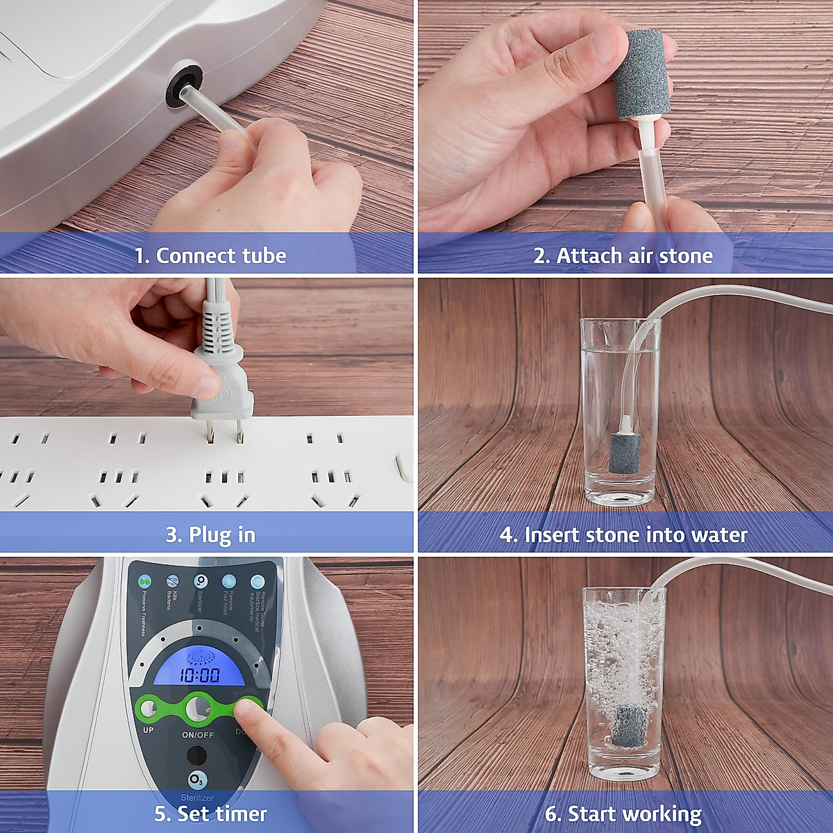 VTAR Silicone Air Pipe and Diffuser Stone for VTAR Portable Ozone Machine