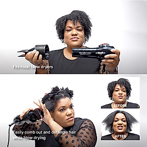 Red by Kiss Universal Detangling Blow Dryer Hair Styling Pik – Compatible with all Hair Dryers