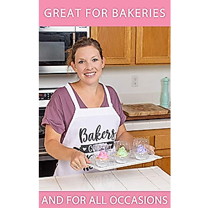 Stack'nGo Cupcake Containers - Bulk Pack | Plastic Disposable Cup Cake Boxes Carrier Holder Box (50 Carriers, 1 Single Serve)