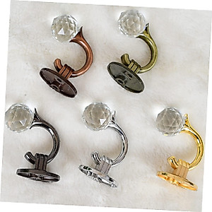 VOSAREA Set of 2pcs Aluminium Alloy Window Curtain Hooks Decorative Home Curtain Supplies Easy to Use Match Shower Curtain Living Room/Bedroom Decorations