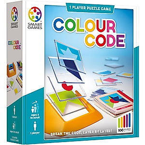 SmartGames Color Code Cognitive Skill-Building Puzzle Game Featuring 100 Challenges for Ages 5 - Adult