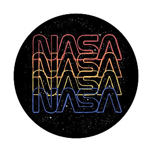 NASA Neon Worm Logo PopSockets PopGrip: Swappable Grip for Phones & Tablets