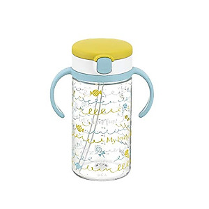 Richell Aqulea Outing Straw Mug 320ml Yellow