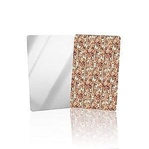 Carosoffe Spring Floral Small Compact Mirror for Purse, Butterfly Vintage Tulip Flower Botanical Travel Makeup Mirror for Women Men, Rectangular Handheld Compact Pocket Mirror 1 PCS