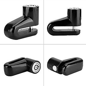 Disc Brake Lock, Heavy Duty Safety Portable Brake Lock, ABS + Metal for Motorcycle Road Bike Bicycle(Black)