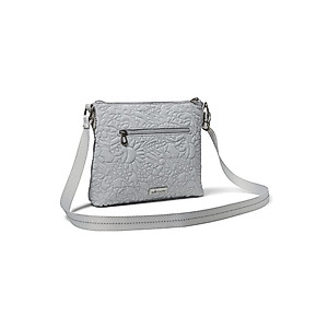 Sakroots Basic Crossbody in Eco-Twill with Adjustable Strap, Light Grey Spirit Desert Quilted