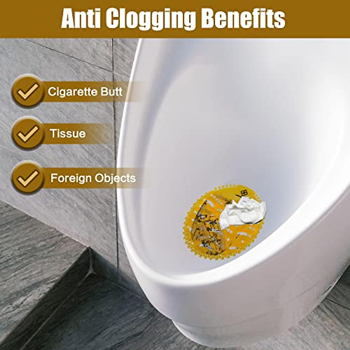 Urinal Screens Deodorizer (Yellow)