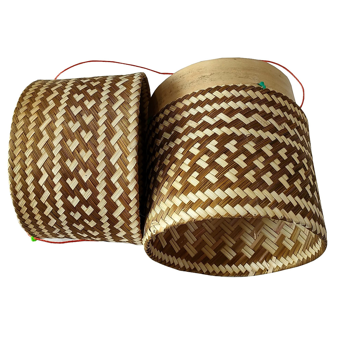 Heavens Tvcz Bamboo Serving Baskets Sticky Rice Handmade Kratip Thai Laos Traditional Wickerwork Based Travel Picnic Keep Sticky Rice Warm