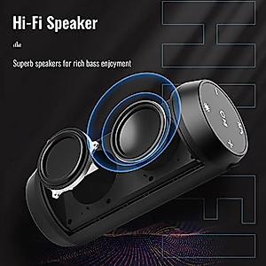 ELEHOT Direct Bluetooth Speakers Portable Wireless Speaker with True Wireless Stereo and Dual Pairing Stereo Loud Volume Color Change Mode (Blue)