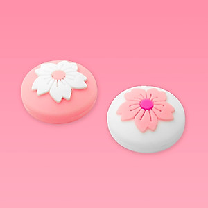 BelugaDesign PS5 Silicone Cover Bundle | Dust Guard Anti-Scratch Anti-Fall Skin | Protective Soft Sleeve with Controller Cover and Sakura Thumb Grips (Pink, Disc Edition)