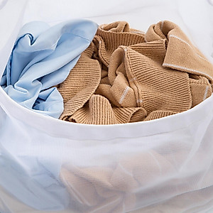 Laundry Bags - Mesh Laundry Bags | Drawstring Mesh Laundry Bag | Dirty Clothes Washing Machine Bag | Washing Machine Fine Mesh Bag Reusable Washing Bags For Underwear | Clothes | Bra | Travel