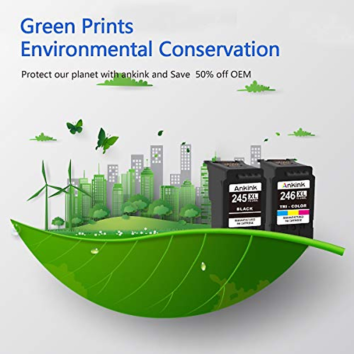 Ankink Higher Yield 245XL 246XL Ink Cartridge Black Color Combo and 2 Black Combo