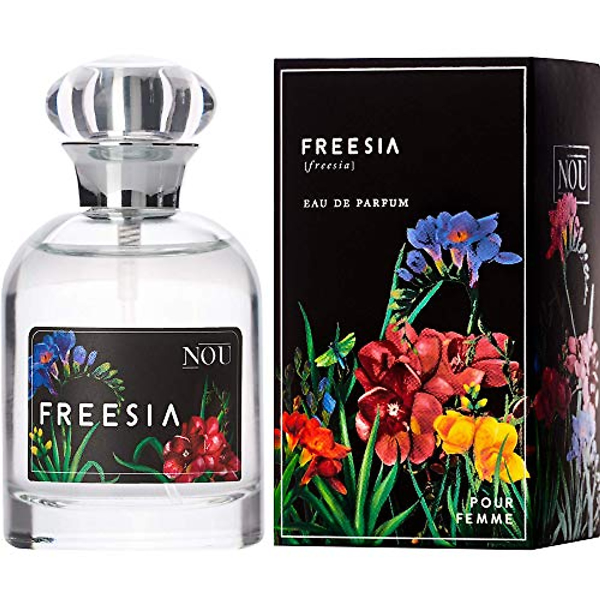 NOU Freesia Perfume – Floral Perfume with Sweet Citrus and Smoky Notes – Natural Perfume for Women with Essential Oils – Fresh Smelling Perfume Freesia Perfume for Women – 1.7 fl oz EDP