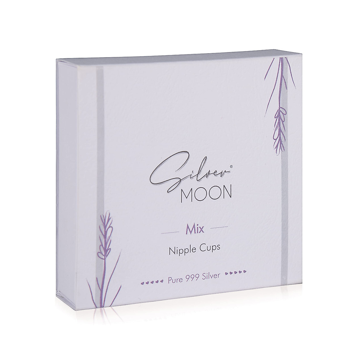 Silver Moon 999 Pure Silver Nursing Cups - Nipple Covers for Healing - Newborn Breastfeeding Essentials Nursing Breast Shields - Nipple Protector Mix