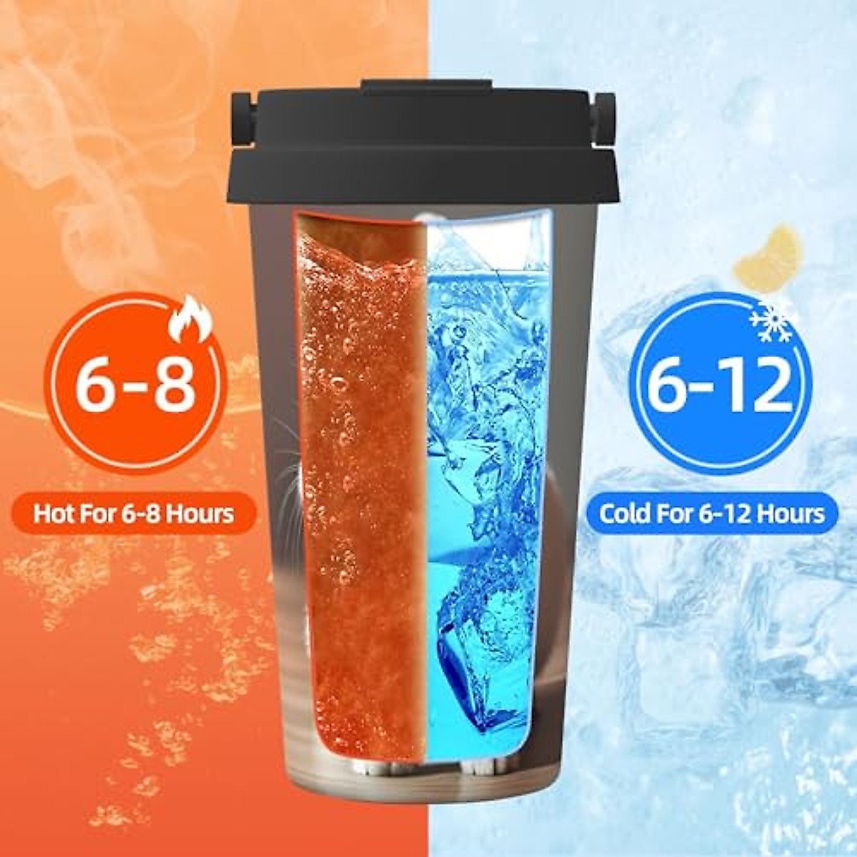 WANGZHAO cry white rabbit Print Double Wall Stainless Steel Vacuum Insulated Tumbler Cup Home Thermal Cup