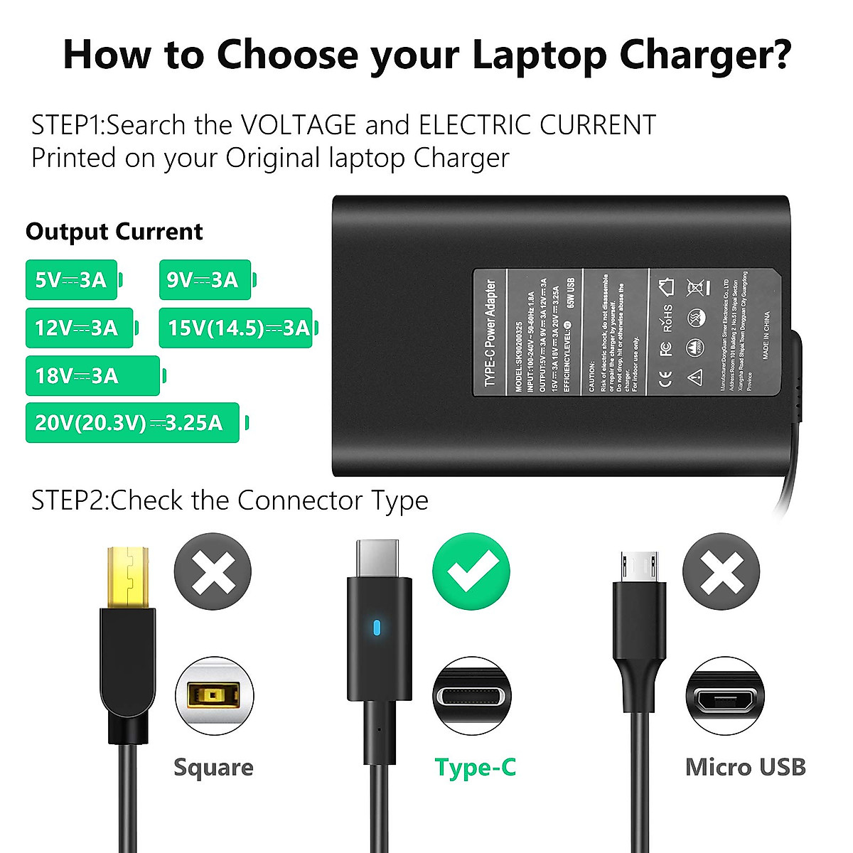 65W 45W USB-C Laptop Charger for Dell Vpro Vostro XPS 13 Chromebook & Latitude Series 5520 7420 7410 5420 5530 3420 e5430 e7430 3330 5570 7390 3410 5500 9315 9300 Type C Power Adapter