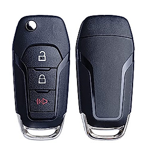 Flip Key Fob Replacement Compatible for Ford F-150 F-250 F-350 2015 2016 2017 2018 2019 2020 Explorer (2016-2020) F-350 F-450 Ranger Ecosport Bronco Ignition Key Keyless Entry Remote N5F-A08TAA