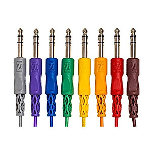 Hosa CSS-830 1/4" TRS to Same Balanced Patch Cables, 1 Foot