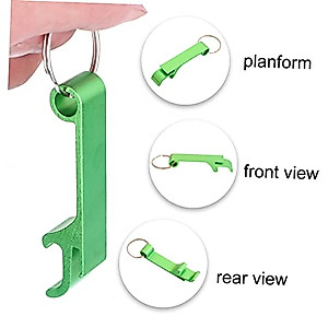 RORPOIR Bottle Opener Ring Keychain Beer Bottle Opener Bottle Opener Wedding Favors Beverage Opener Bottle Opener Keychain Key Chain Ring Keychain Wine Opener Metal Keychain Soda Aluminum