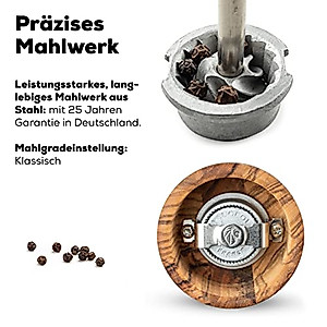 Peugeot Classic Fidji Pepper Mill, Olive Wood, 20 cm