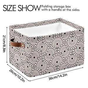 Moroccan Tile Storage Basket Bins Foldable Decorative Storage Box Laundry Hamper Baskte Storage for Pet Books Clothes Makeup Nursery Closet Office,1 pcs