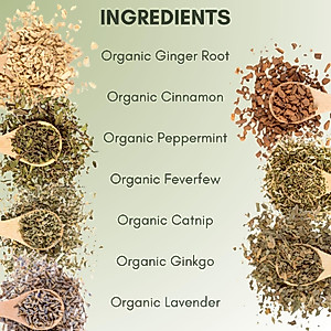 Organic Migraine Relief Loose Leaf Tea - 2oz Bag (Approx. 30 Servings) | Full Leaf Tea Co.