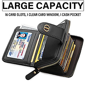 SNUG STAR Multi-Purpose Wallet High Capacity Card Holder Zipper Coin Purse with Wristlet Bracelet Keychain Silicone Beaded Bangle (Silicone Bracelet(16 Cards)-Woven Small Plaid Black)