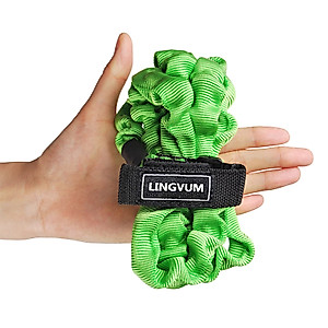 LINGVUM Paddle Leash Stretchable Kayak Paddle Tether Coiled Strap for Kayaking Canoe Leash Rod SUP Board Surfboard, Fishing Poles (Green 6 Feet) 1 Pack