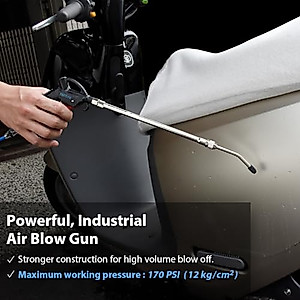 FIRSTINFO A18525US Air Duster Blow Gun with 11.6~19.6 Inch (295~500mm) Adjustable/Extendable Air Flow Nozzle Dust Blower Cleaner (Extendable)