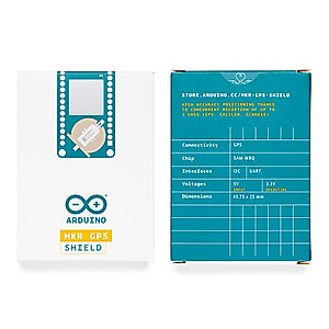 Arduino MKR GPS Shield [ASX00017] - High-Performance GNSS Module MKR Boards, Featuring u-blox SAM-M8Q, Multi-Constellation Support (GPS, GLONASS, Galileo), and Plug 'n' Play Functionality.