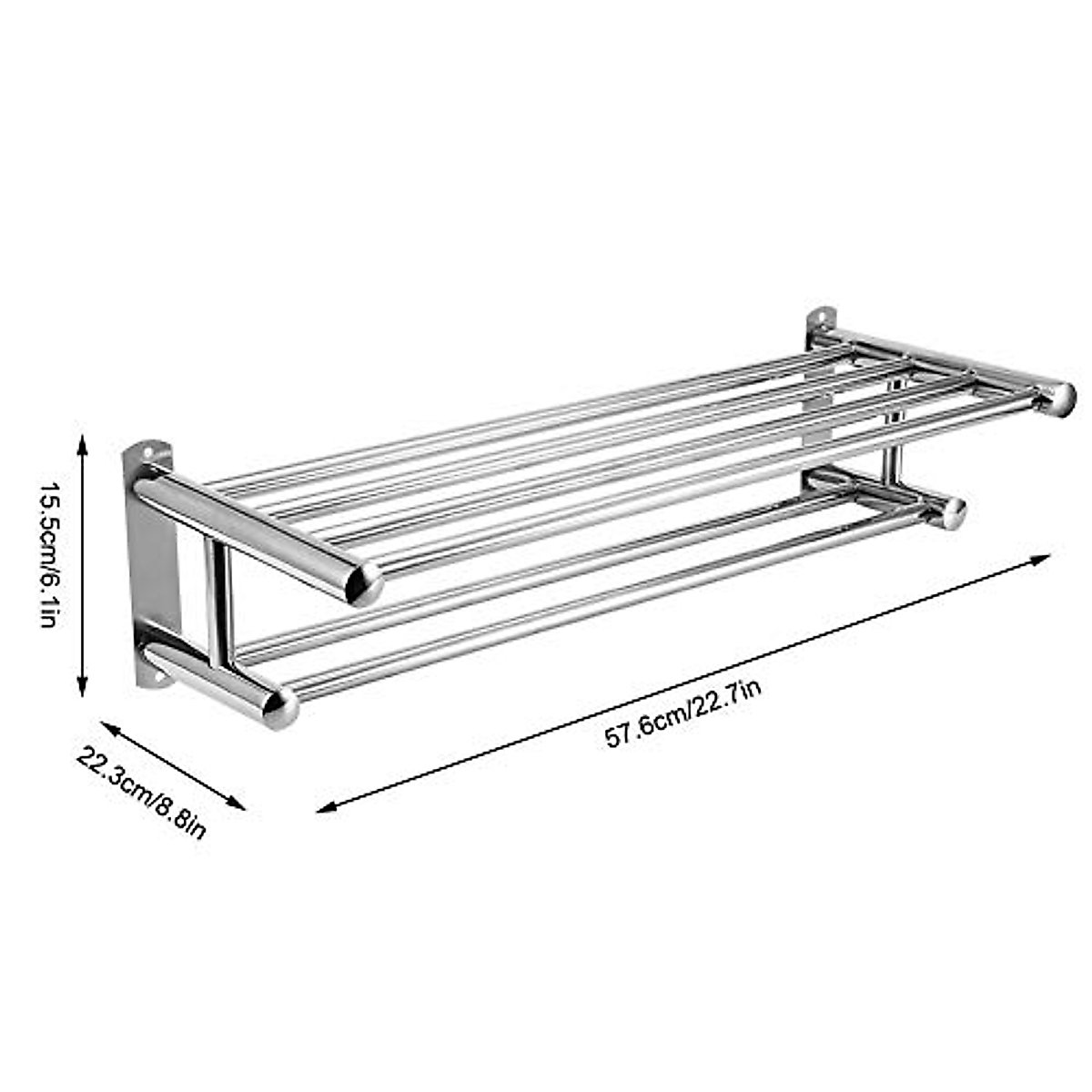 Kadimendium Bathroom Shelf Towel Rack Tight Towel Rail for Multiple Towels Toilets