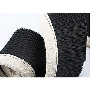 BestTeam Vacuum Cleaner Engraving Machine Dust Cover, 70mm/100mm Brush Vacuum Cleaner Engraving Machine Dust Cover for CNC Router for Spindle Motor Milling Machine (2M*70MM, Black)