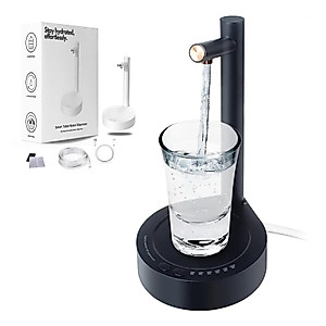 Invisible Smart Desktop Water Dispenser and Bottle Filling Station with Water Pump - Universal 3/5 Gallon Size, USB Charging, Electric Water Jug Pump Perfect for Home, Office, and Outdoors (Dark Blue)