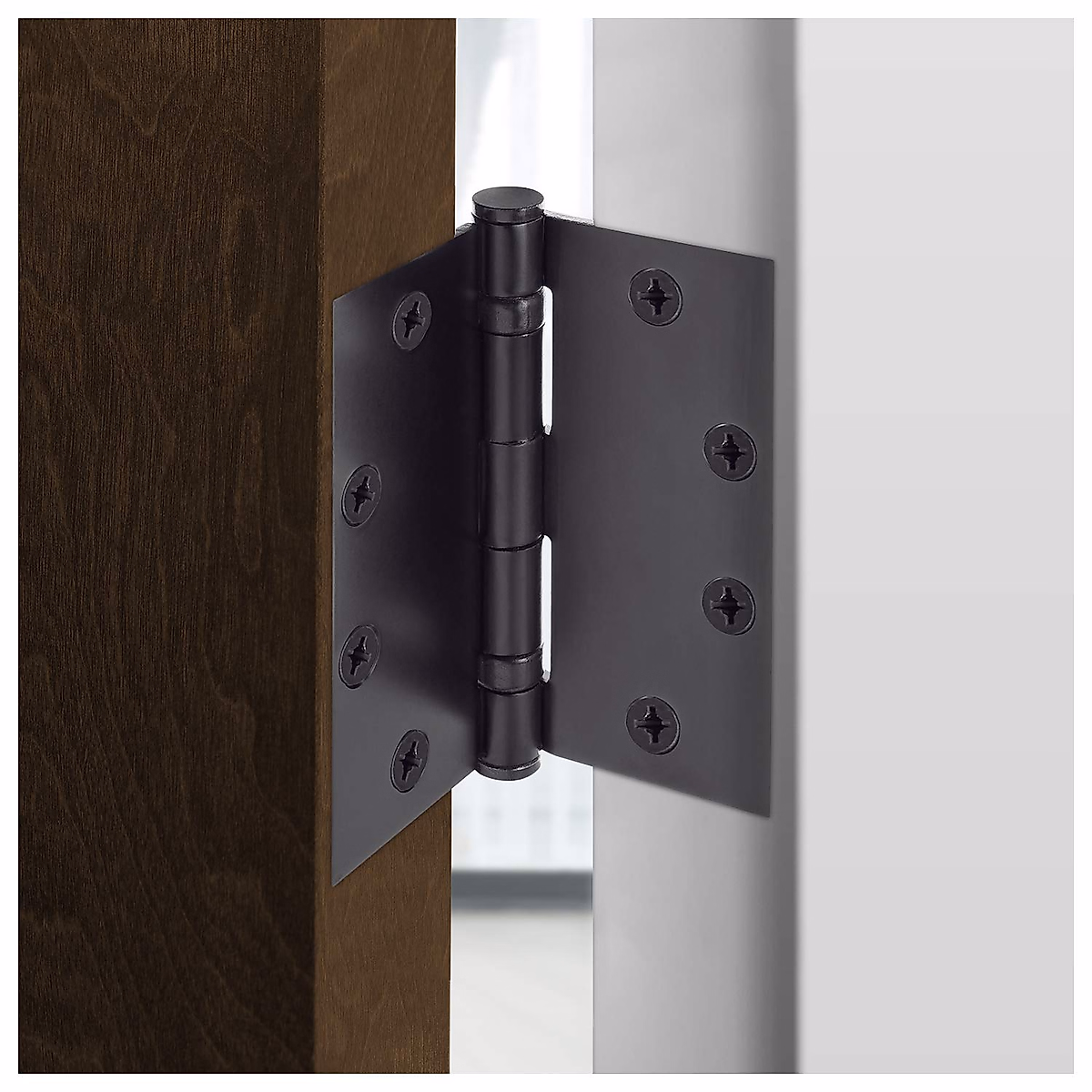 Nuk3y Commercial Grade Ball Bearing, Removable Pin Door Hinge 4-1/2 x 4-1/2-3- Pack (Oiled Rubbed Bronze)
