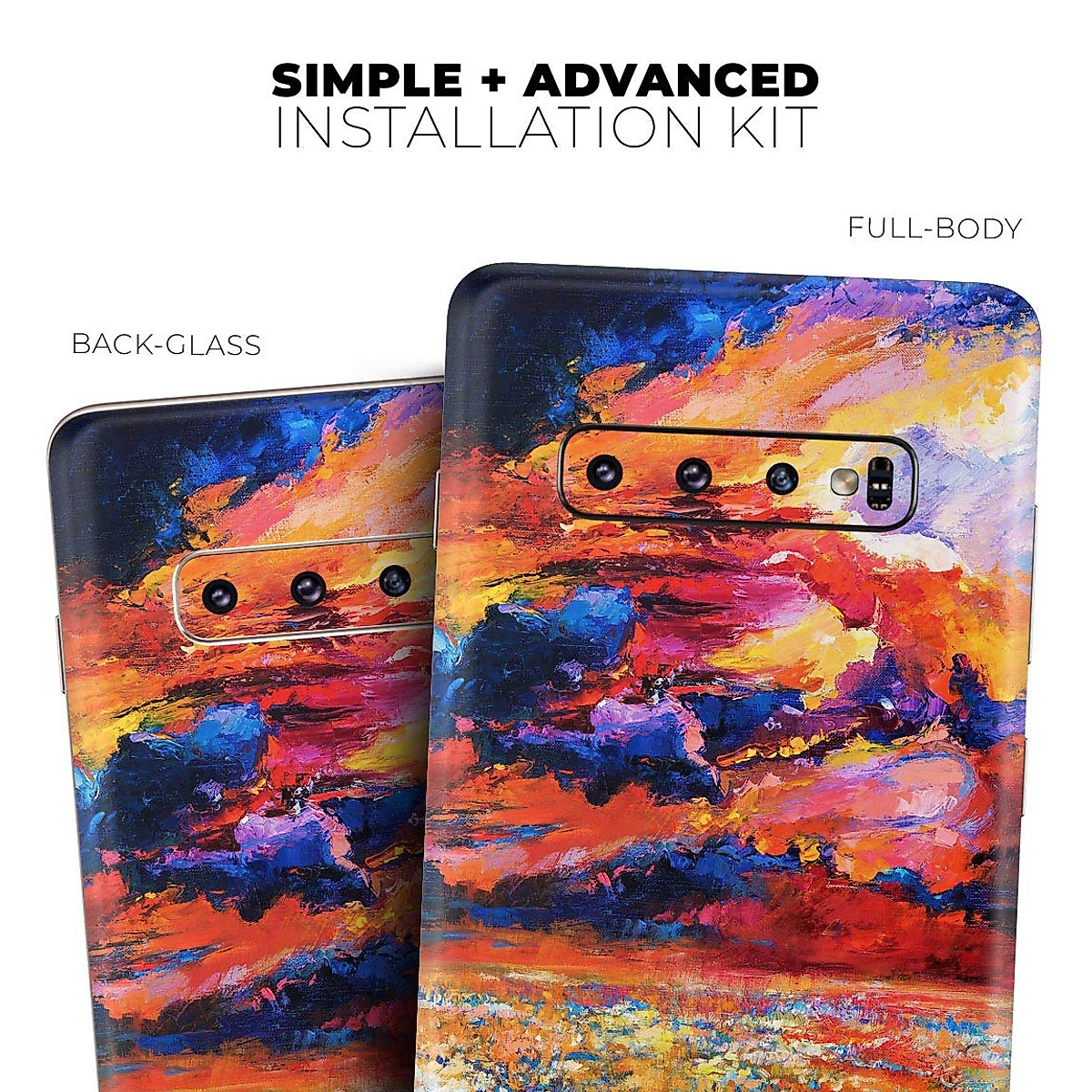 DesignSkinz Oil Painted Meadow Protective Vinyl Decal Wrap Skin Cover Compatible with The Samsung Galaxy S20 (Screen Trim & Back Glass Skin)
