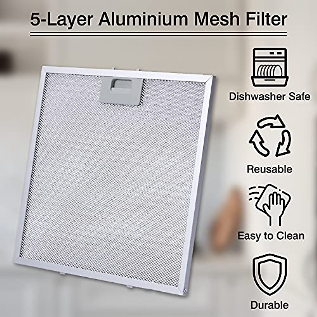 Stainless Steel Range Hood 30 inch KITCHENEXUS 200 CFM Under Cabinet Range Hood Ducted/Ductless Convertible Duct with LED Lighting, Reusable Filters and 3 Speed Exhaust Fan, Slim Kitchen Hood Vent