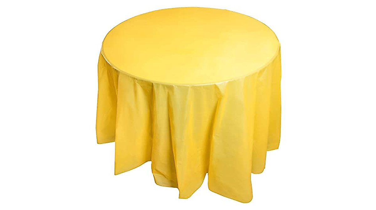 Juvale 12-Pack Yellow Tablecloths for Themed Parties