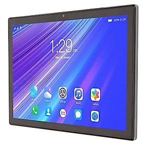Tablet Silver Gray 10 Inch Tablet Type C Front Loading 8.0 Mega Pixels for Kids for Home (US Plug)