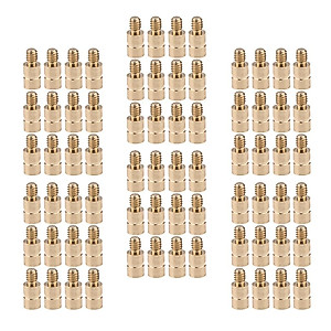 LoveinDIY 72 Pieces 25Grains Gold Tip Arrow Weight Screw Archery Points Insert Accessories