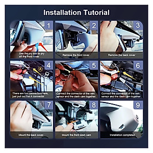 Fitcamx Car Camera Dash Cam 4K Auto DVR,Dash cam Compatible with VW Sharan 7N 2016 2017 2018 2019 2020 2021 (Color : Black, Size : 2K Dual Cam 64GB)