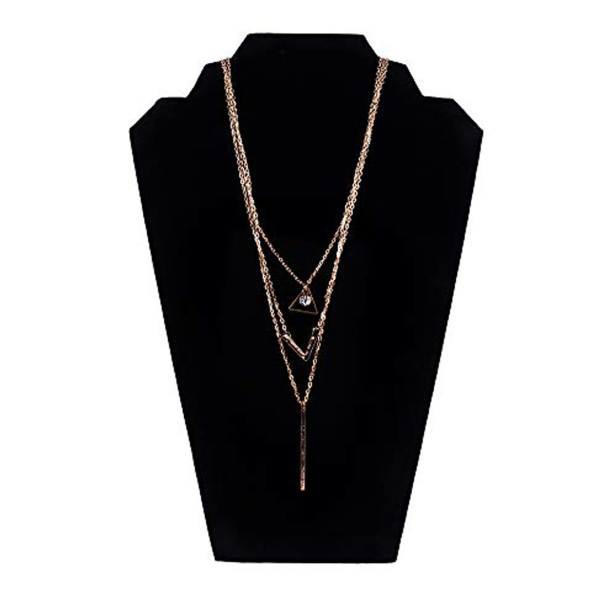 12.5" Black Velvet Jewelry Easel Display Stand Tower Rack for Home Bedroom (6)