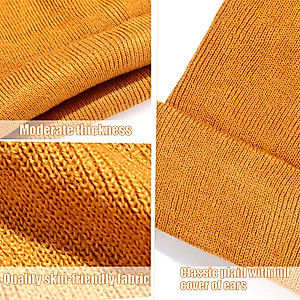 Winter Satin Lined Beanie Hat Silk Lined Beanies Skull Hat Knitted Beanies for Women Men(Yellow, Army Green, Black, Light Grey)