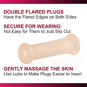 bodyjewellery 4pcs 12g 12 Gauge 2mm Silicone Double Flared Tunnels Ear Expander Taper Plugs Axcp Stretcher Piercing