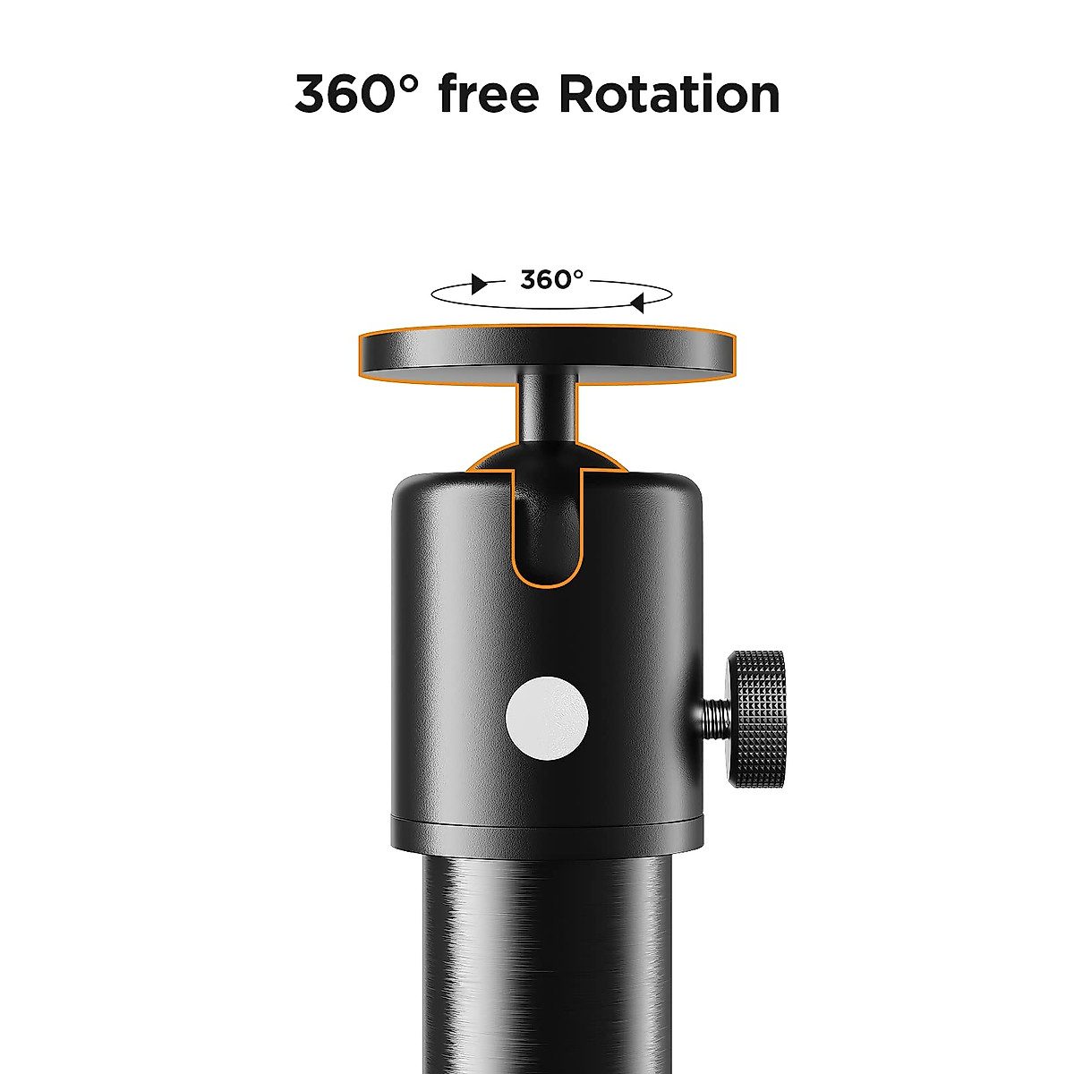 Pokitter Projector Floor Stand, Projector Tripod Black - Adjustable Height 4.1" to 40.2", 360 Degree Swivel Pivot Ball Head - Perfect for Small Camera Webcam Microphone Projector GoPro
