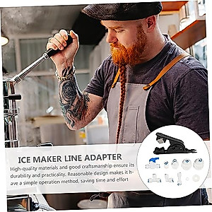 SOLUSTRE 2 Sets White Refrigerator Ice Maker Water Line Connector Kit Useful Dedicated Ice Maker Water Line Connection Connector Water Pipe Fridge Water line Coffee Maker Supplies