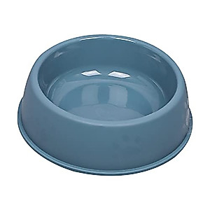 FUUIE Bowls for Food and Water Solid Color Pet Bowls Candy-Colored Lightweight Plastic Single Bowl Small Dog Cat Pet Bowl Pet Feeding Water Tools (Color : Blue, Size : Small)