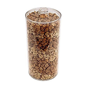 Pioneer Plastics 279C Clear Round Plastic Container with Lid, 4.0625" W x 8.125" H